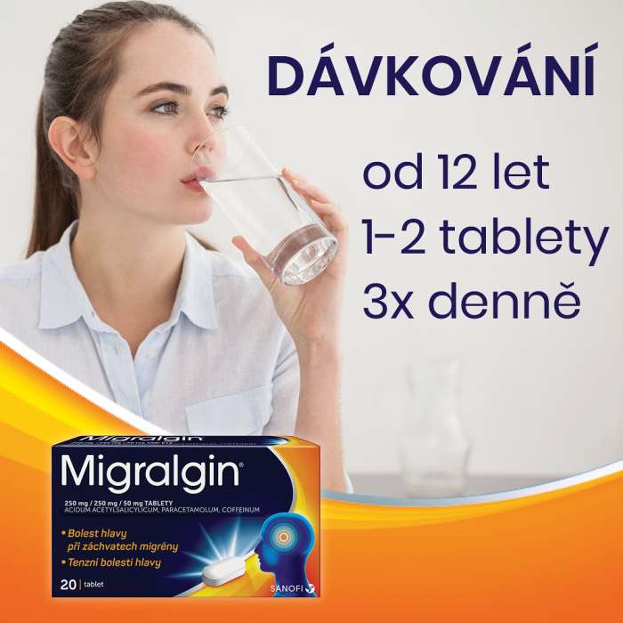 Migralgin 250/250/50mg tbl.nob.20(2x10) I | EUC Lékárna
