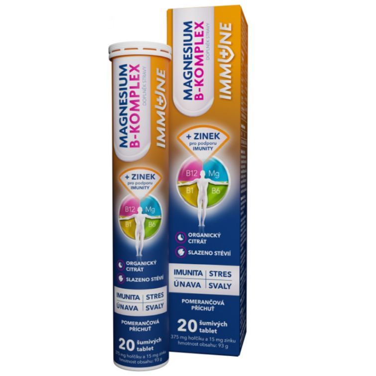 Magnesium B-komplex IMMUNE Glenmark tbl.eff.20 | EUC Lékárna