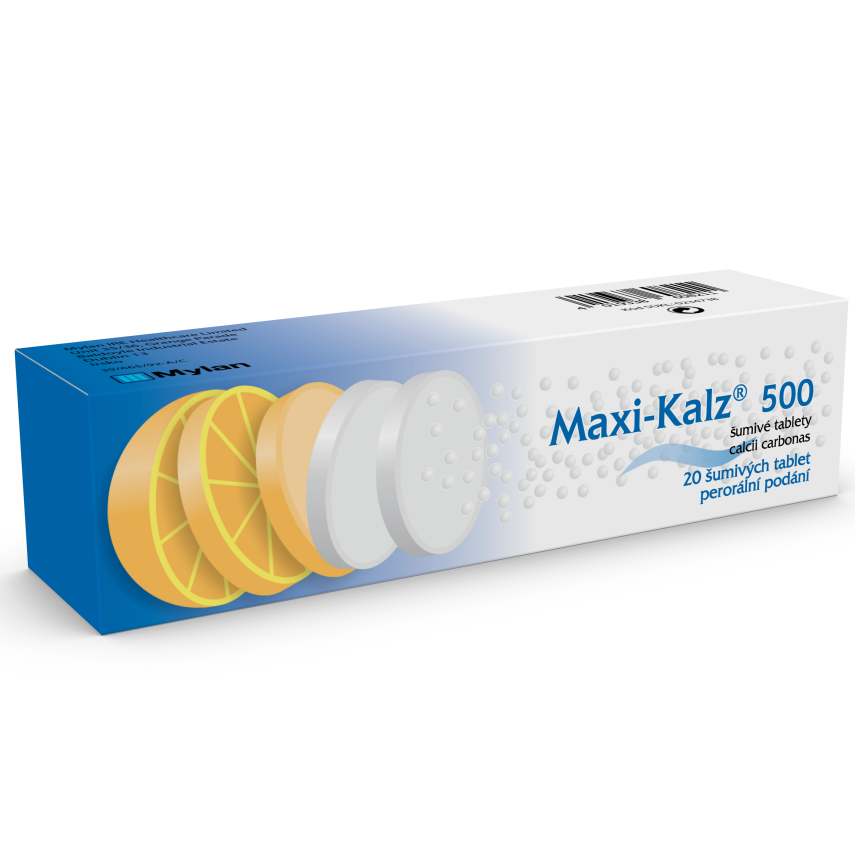 Maxi-Kalz 500mg tbl.eff.20 | EUC Lékárna