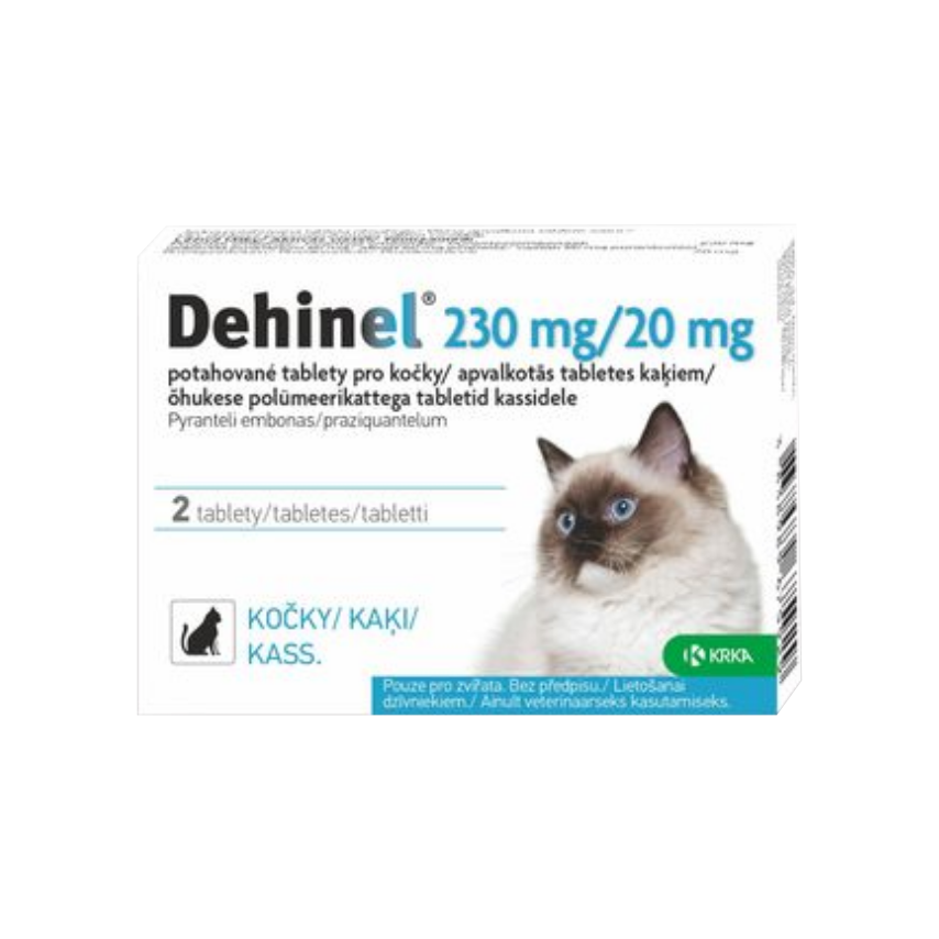 Dehinel 230mg/20mg pro kočky tbl.2 | EUC Lékárna