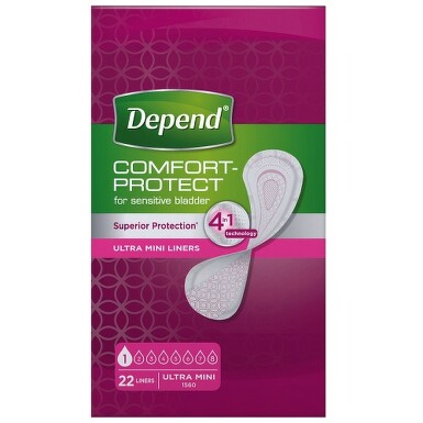 Depend Liners Ultra mini inkont.vložky ženy 22ks | EUC Lékárna