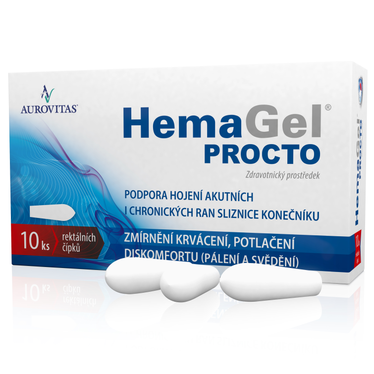 HemaGel PROCTO čípky 10ks | EUC Lékárna