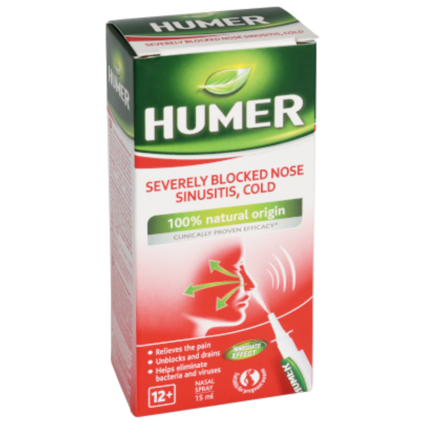 HUMER Sinusitis velmi ucp.nos rýma sprej 15ml | EUC Lékárna