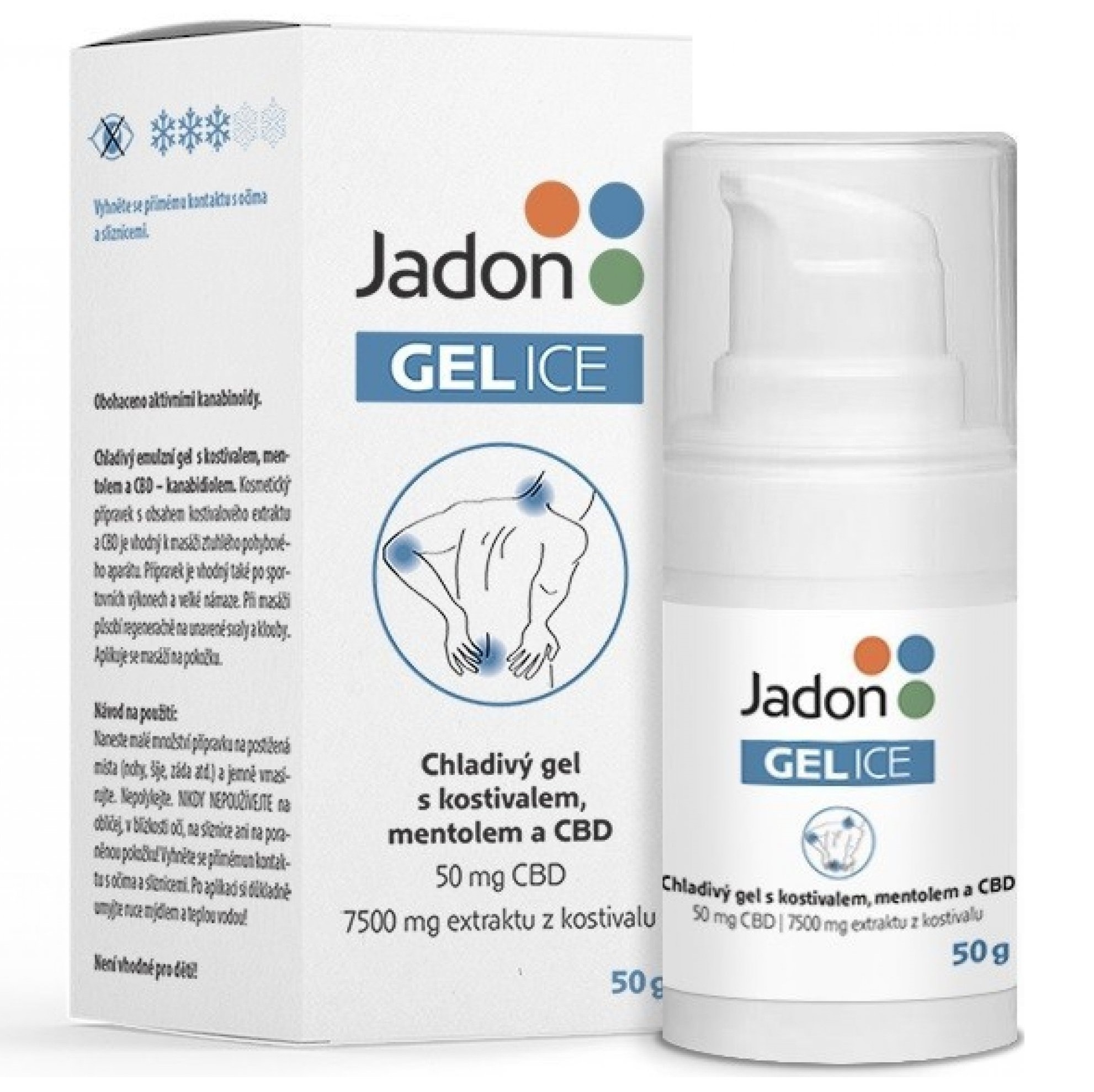 Jadon GEL ICE chladivý gel s kostivalem a CBD 50g | EUC Lékárna
