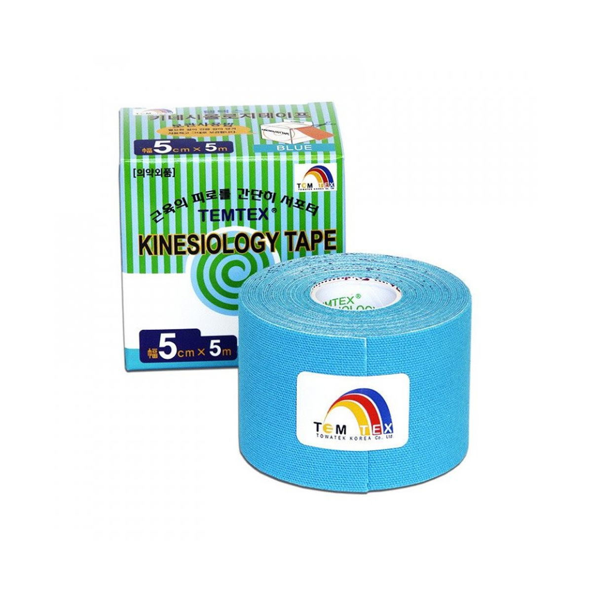 TEMTEX kinesio tejpovací páska modrá 5cmx5m | EUC Lékárna