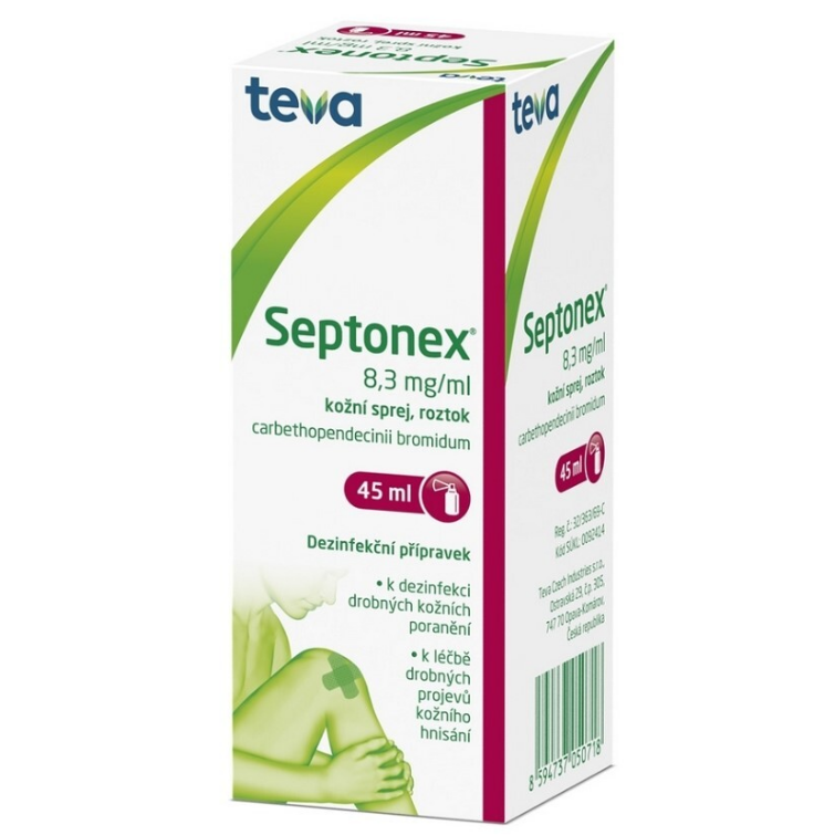 Septonex 8.3mg/ml drm.spr.sol.1x45ml | EUC Lékárna