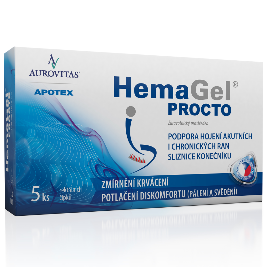 HemaGel PROCTO čípky 5ks | EUC Lékárna