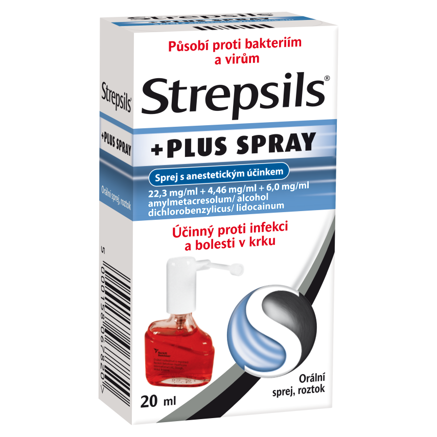 Strepsils Plus spray orm.spr.sol.1x20ml | EUC Lékárna