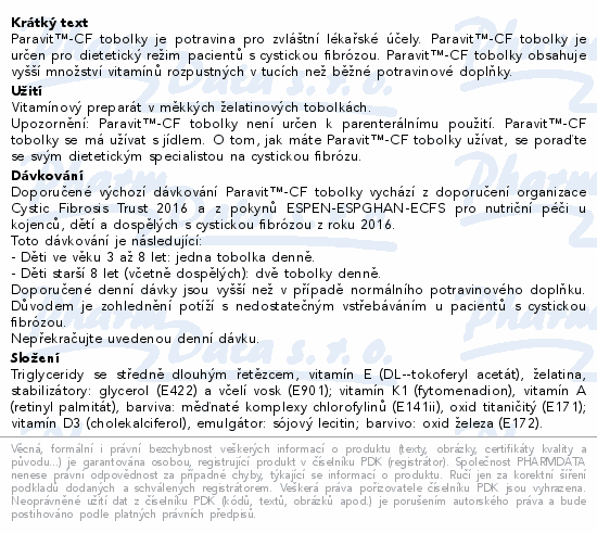 Paravit-CF tobolky tob.60 | EUC Lékárna
