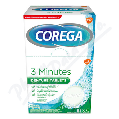 Corega Tabs 3 Minutes Daily cleanser 108ks | EUC Lékárna